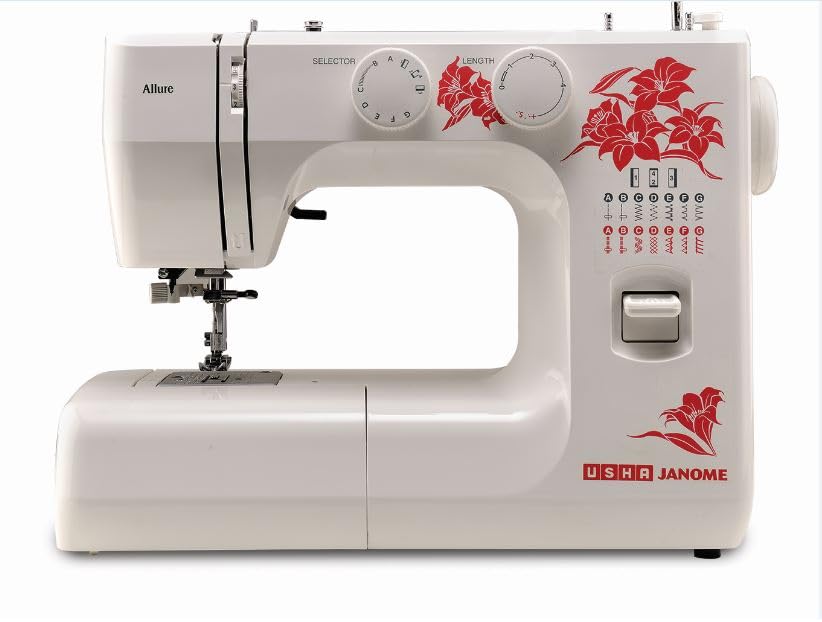 Buy USHA Janome Fully Automatic Allure Deluxe Sewing Machine, 13 Built ...