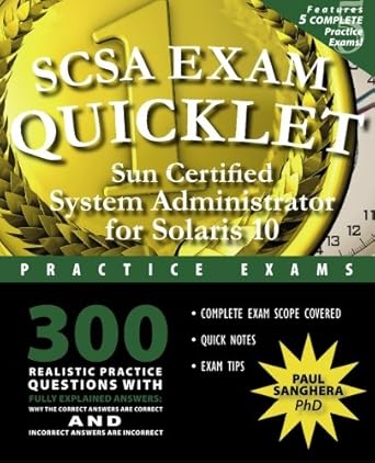 Buy SCSA Exam Quicklet: Sun Certified System Adminstrator for Solaris ...