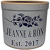 Amazon.com: allsignsco 2 Gallon Personalized Stoneware Crock - Rose ...