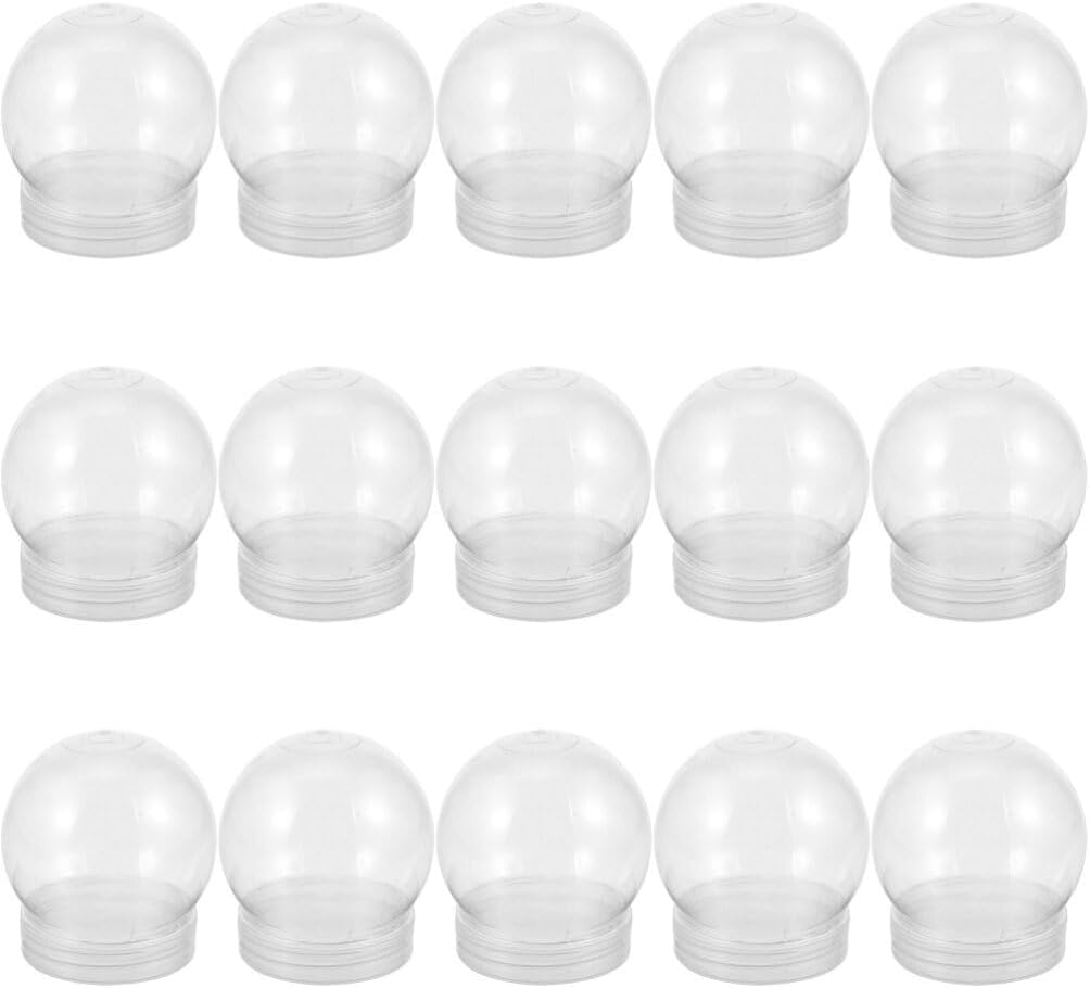Amazon.com: Plastic Snow Globe 10pcs DIY Snow Globe Water Globe Clear ...