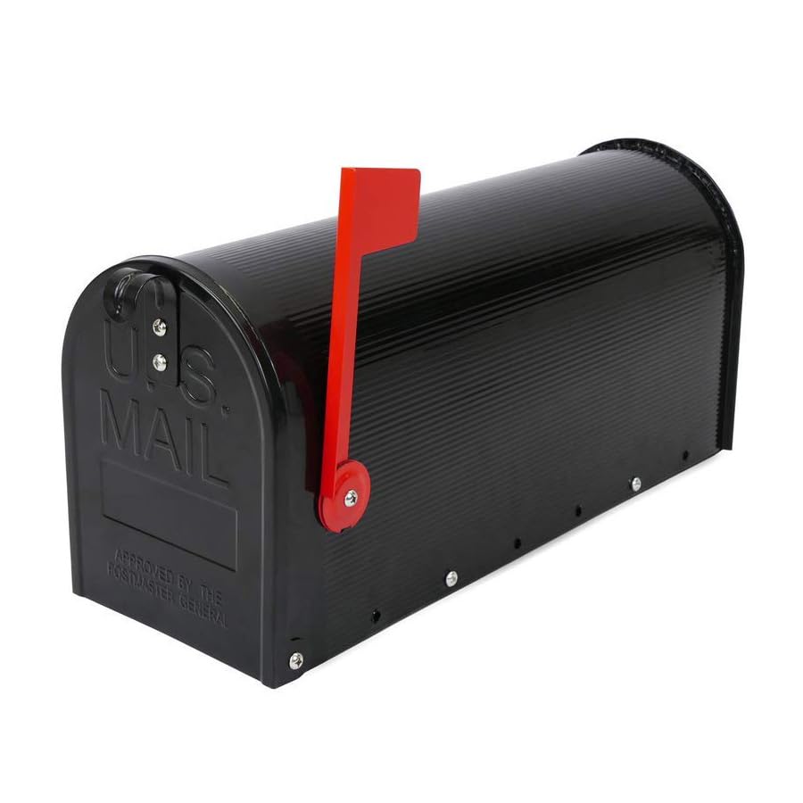 Mailbox Letterbox Black US Style Vintage American Mail Letter Box ...