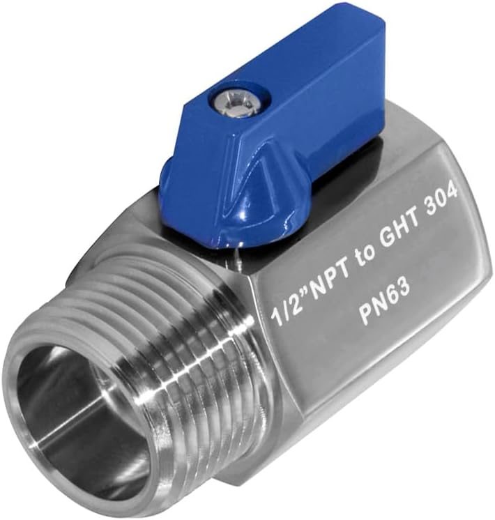 Amazon.com : Beduan Stainless Steel Garden Hose Shut off Valve, GHT ...