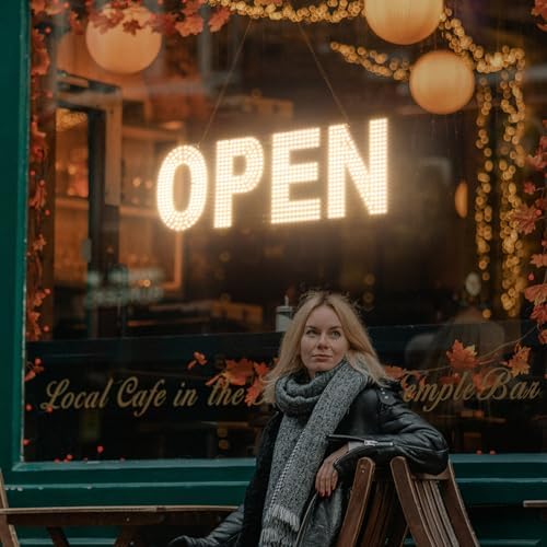 Amazon.com : HiNeon 26"x5" Outdoor Open Sign: Waterproof LED Neon for ...