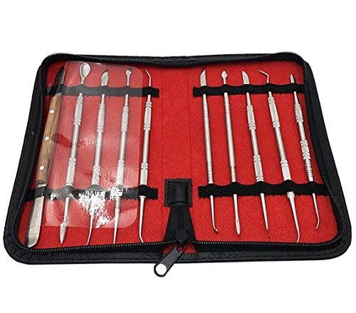 FORGESY 10 pcs Dental Lab Equipment Wax Carving Tools Set Medical ...