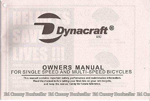 Dynacraft BSC Owners Manual For Single Speed and Multi-Speed Bicycles ...