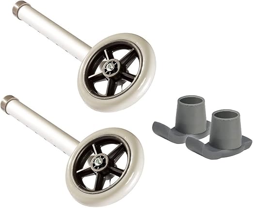 Amazon.com: HEALTHLINE Walker 5 Inch Wheels and Walker Glides ...