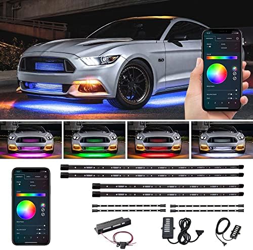 Amazon.com: LEDGlow 4pc Bluetooth Million Color LED Underbody Underglow ...