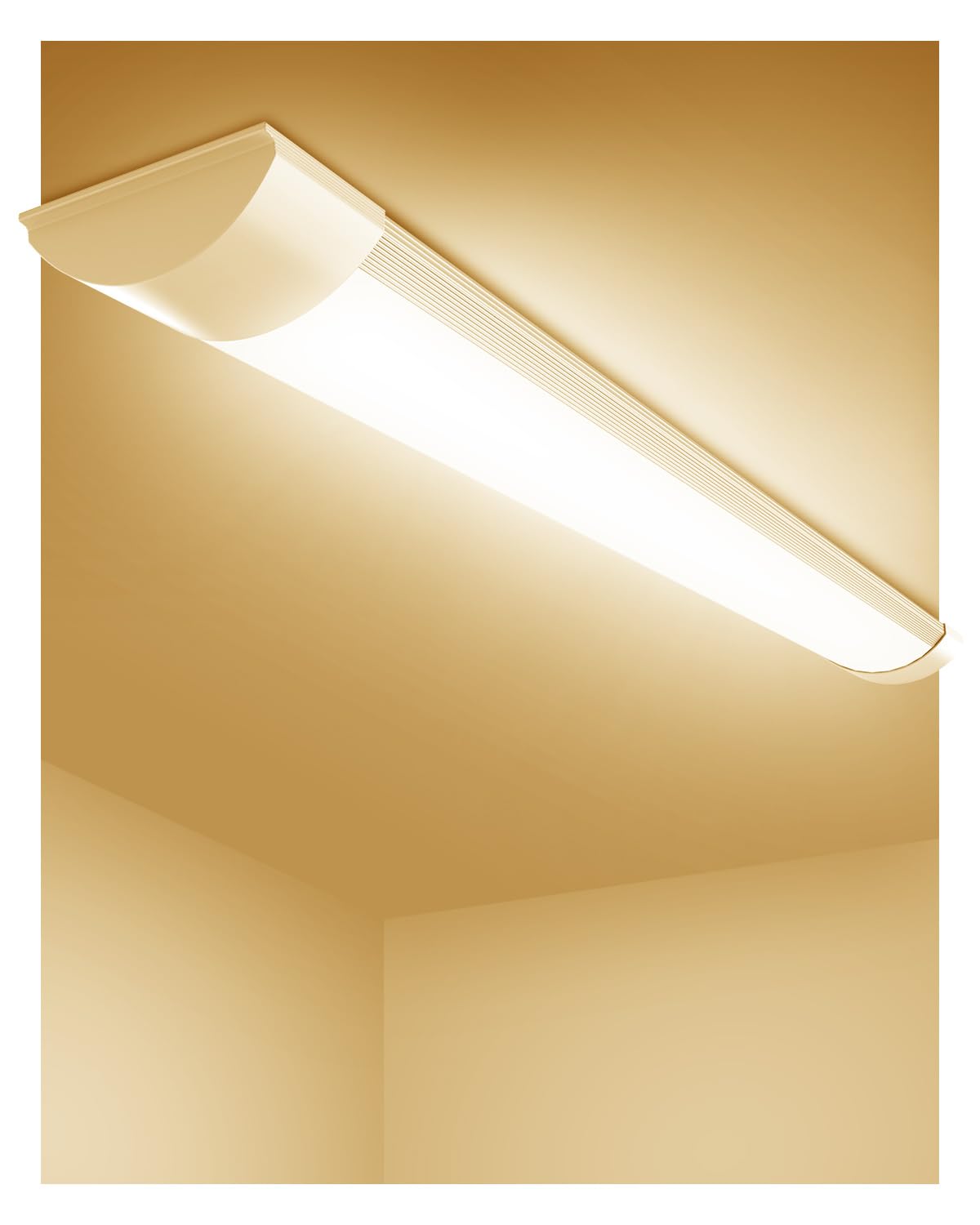 Sararoom 4FT 40W LED Batten Light - 3000K Warm White LED Tube Light ...