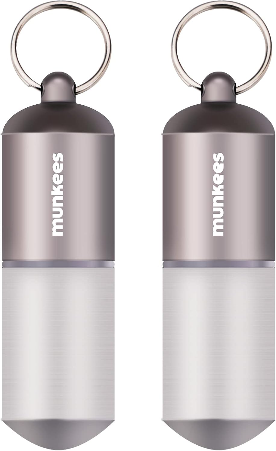 Amazon.com: munkees Portable Pill Case Large Waterproof Capsules EDC Keychain, Travel Pill ...