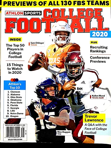 Amazon.com: ATHLON Sports Magazine, College Football, 2020 Preview of ...