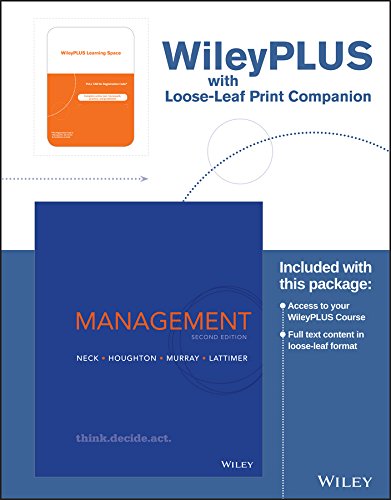 Management, 2e WileyPLUS Learning Space Registration Card + Loose-leaf ...