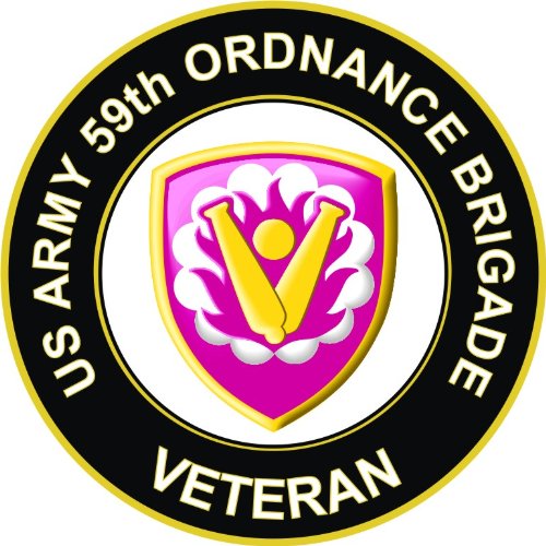 Amazon.com: US Army Veteran 59th Ordnance Brigade Decal Sticker 3.8 ...