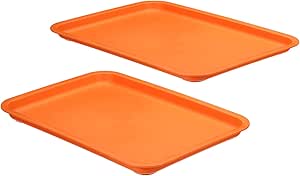 Amazon.com | PATIKIL 12x9 Fast Food Tray, 2 Pack Plastic Reusable Multi ...