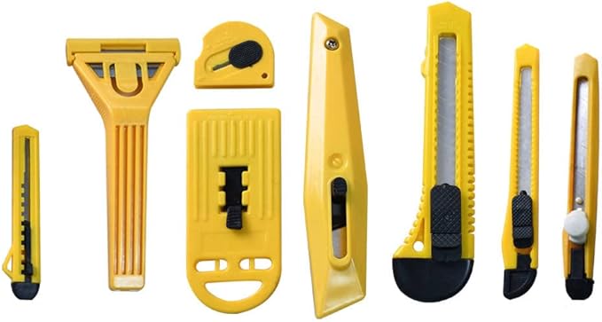 EMBerg Retractable Razor Utility Knife Set, Box Cutter Razor Blade ...