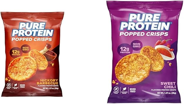 Amazon.com: Pure Protein Popped Crisps Bundle, Hickory Barbecue & Sweet ...