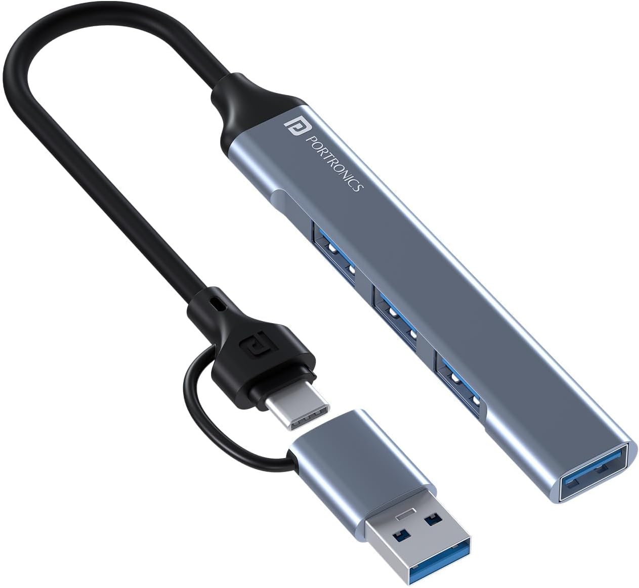 Portronics Mport 31 Pro USB 3.0 Hub (4-in-1) with Type-C & USB Dual ...