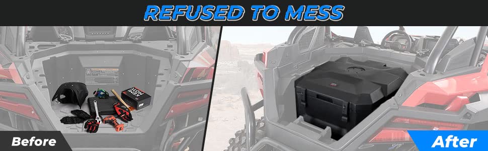 Kemimoto 56L UTV Storage Box, Cargo Box, Heavy Duty UTV Cargo Box ...