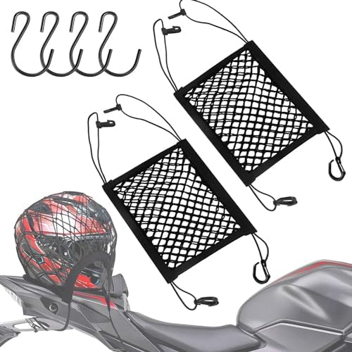 Filet pour Casque Moto，Filet Moto avec 4 Crochets丨Filet Araignée Moto ...