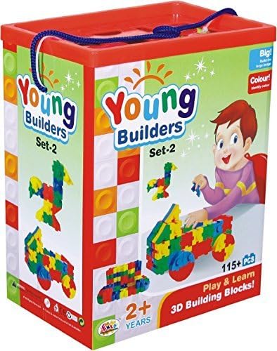 Buy Ekta Large Size Young Builders Set (115-Piece Block kit),Multicolor ...