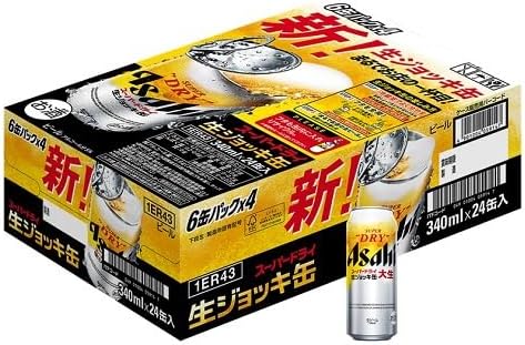 Amazon.co.jp: アサヒ スーパードライ 生ジョッキ缶 340ml 1ケース(24缶入) : 食品・飲料・お酒