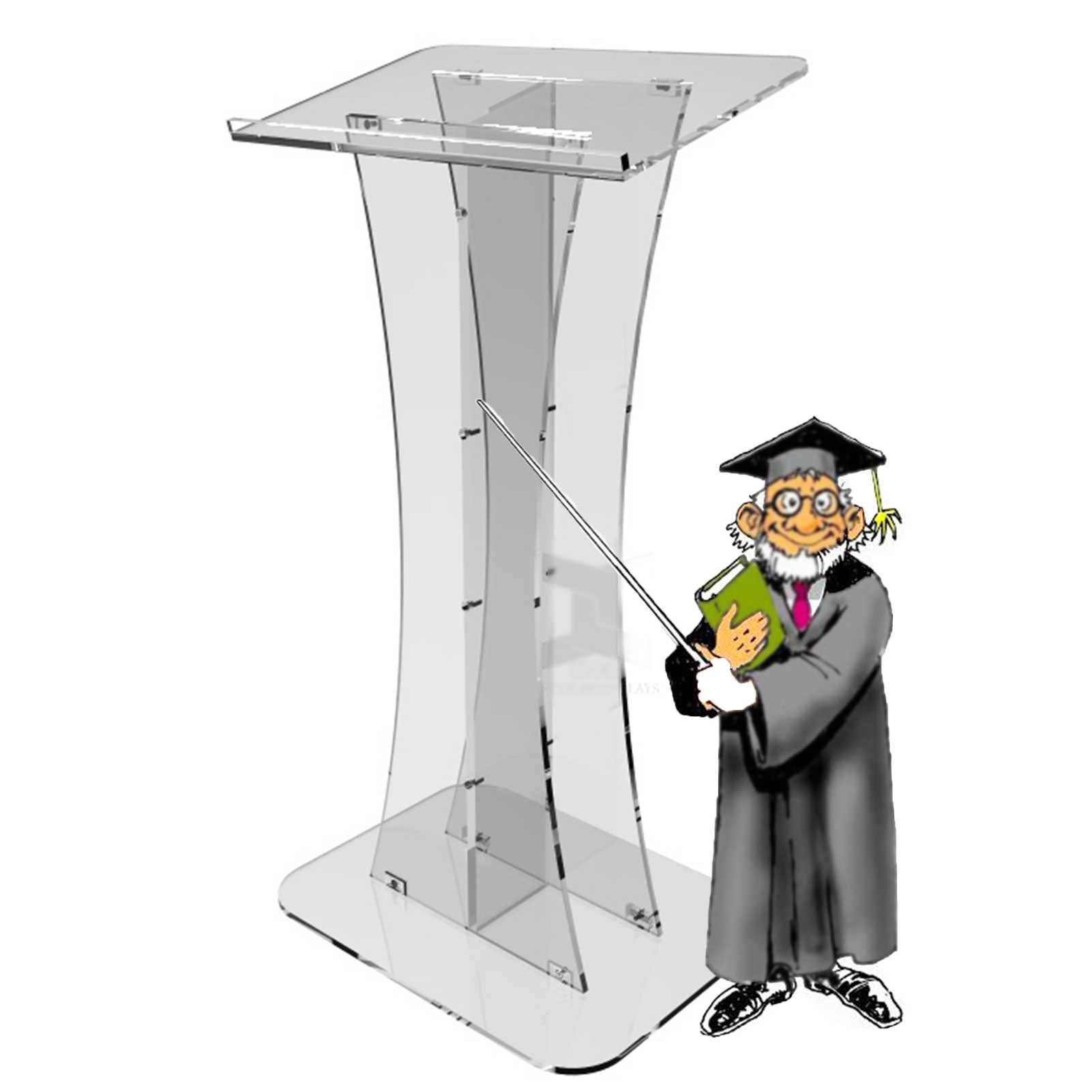 Buy WENCY Acrylic Podium Lecture Table 47" Tall Podium for Floor ...