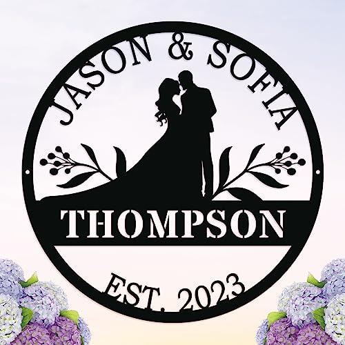 Amazon.com: Metal Name Signs Personalized, Wedding Gifts for Couples ...