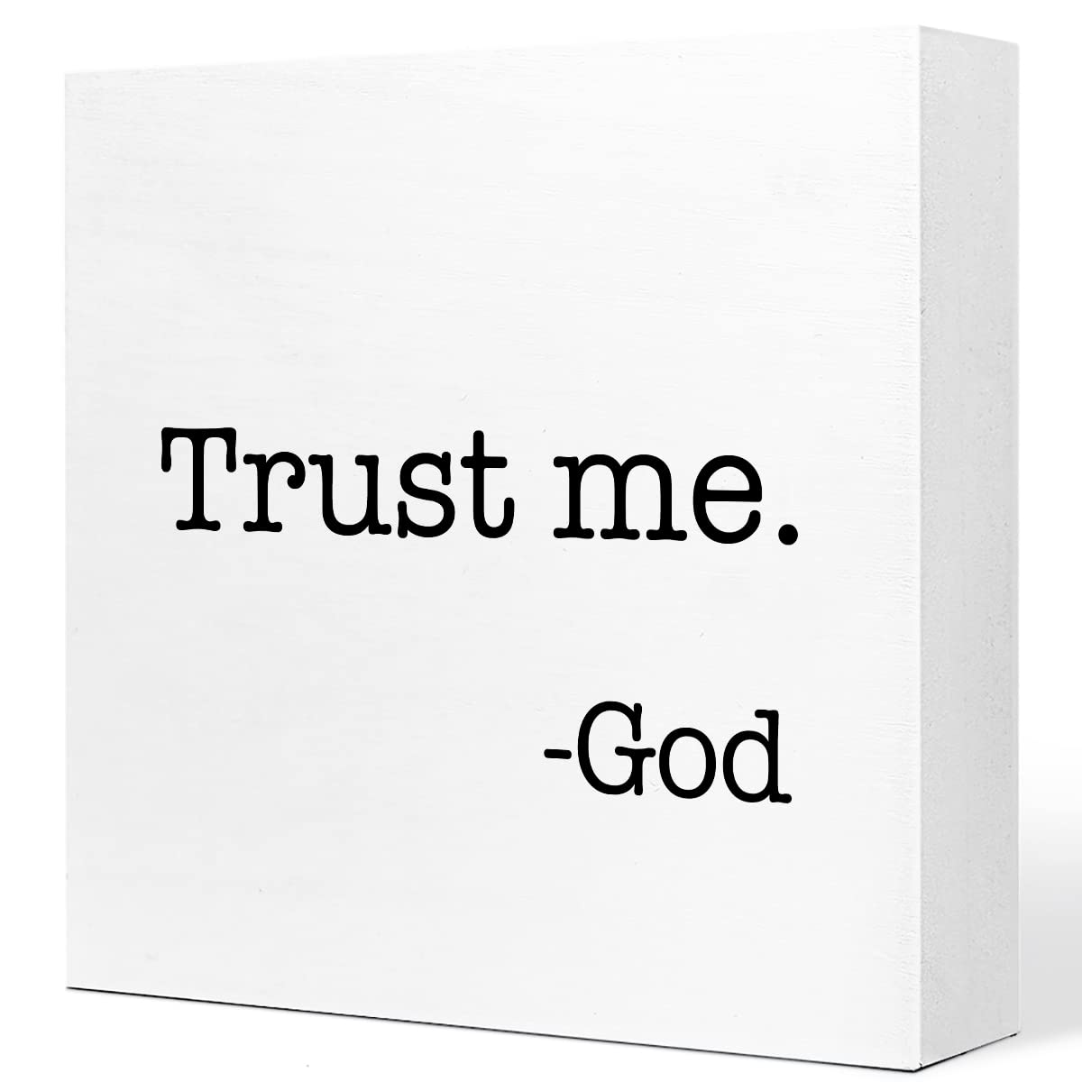 Amazon.com: Trust Me God Wooden Sign Desk Decor,Inspirational Christian ...