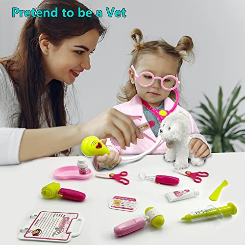 Kobeela Vet Set for Kids – Children Pet Care Role Play Doctors Set with ...