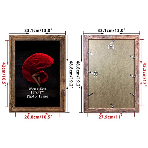 Snapklik.com : 11x17 Poster Picture Frames Set Of 2 Vintage Brown ...