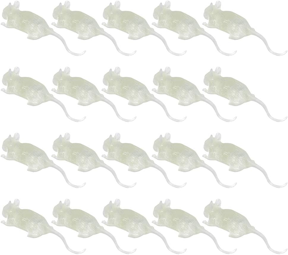Amazon.com: NUOBESTY 20Pcs Glow in The Dark Fake Rat Realistic Plastic ...