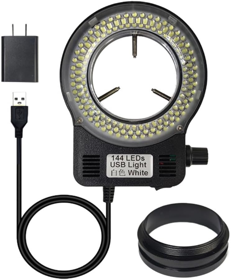 Amazon.com : 144 64 LED Ring Light Illuminator for Stereo Microscope ...