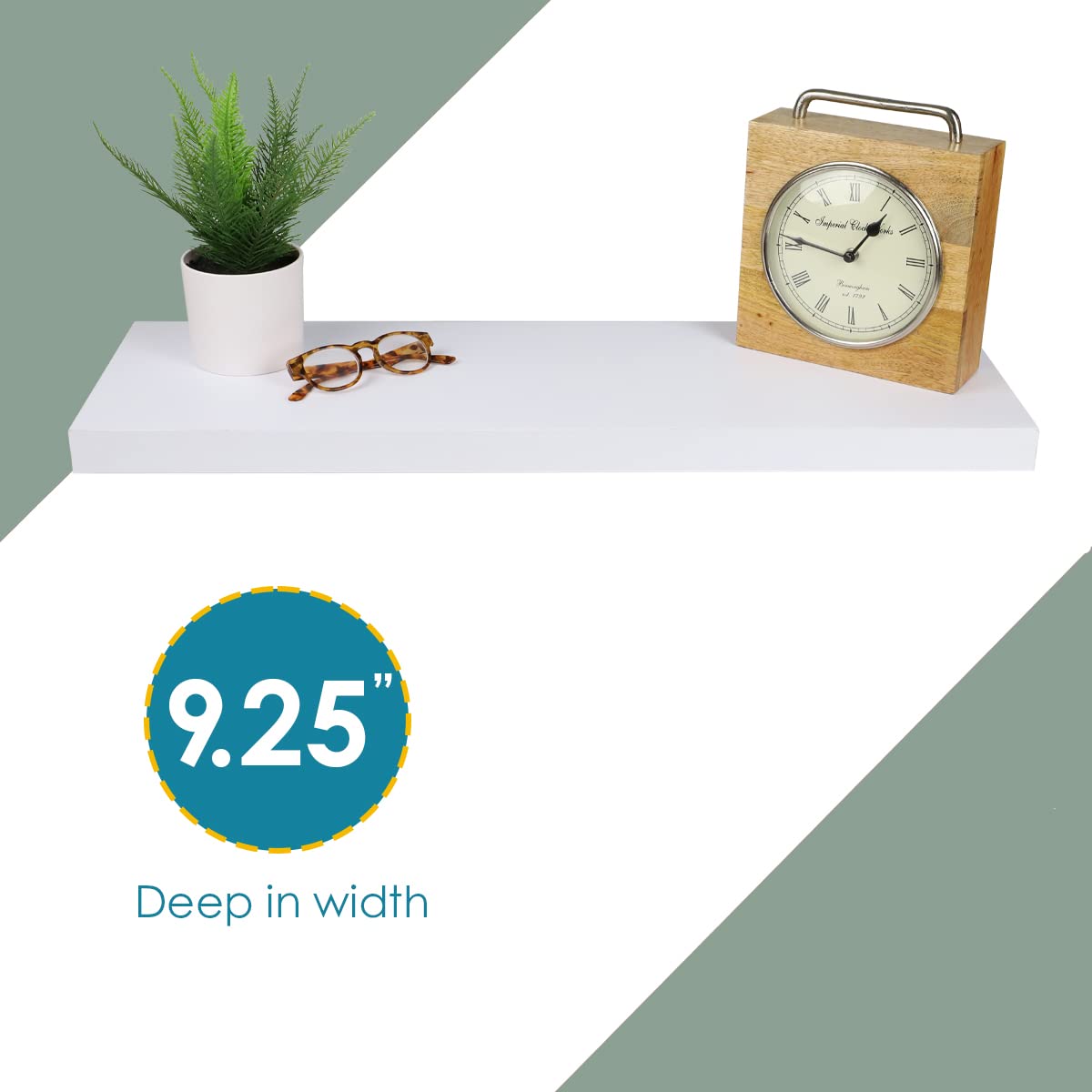 Snapklik.com : MDF 30" Floating Wall Shelf