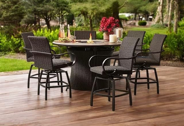 Amazon.com : Members Mark Homewood 7-Piece Counter-Height Fire Pit ...