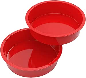 Amazon.com: Petersty 8 Inch (About 20.3 cm) Round Cake Pan-Silicone ...