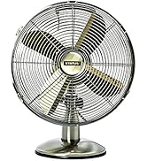 Status Desk Fan, 9 Inch Oscillating Portable Fan, 2 Speed Adjustable ...