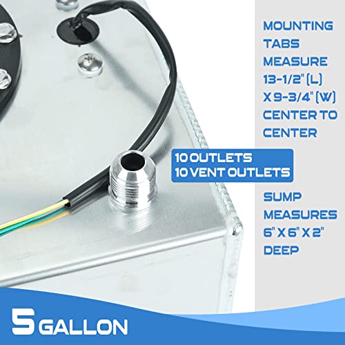 Snapklik.com : EASYBERG 5 Gallon Aluminum Fuel Cell, Silver Gas Tank