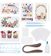 Amazon.com: WEBEEDY Paper Quilling Kits DIY Quilling Card Making Kits ...