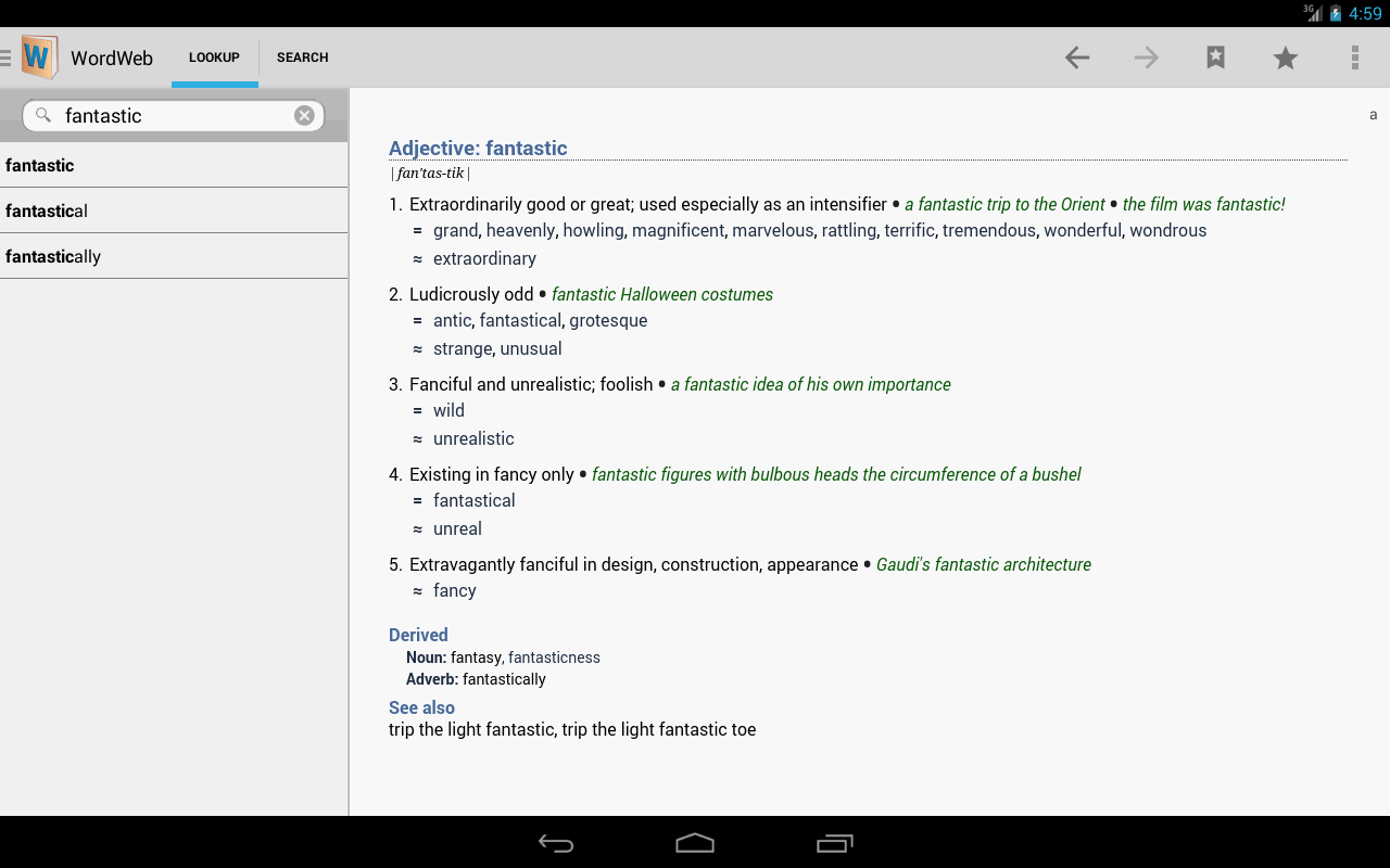 WordWeb English Dictionary - App on Amazon Appstore