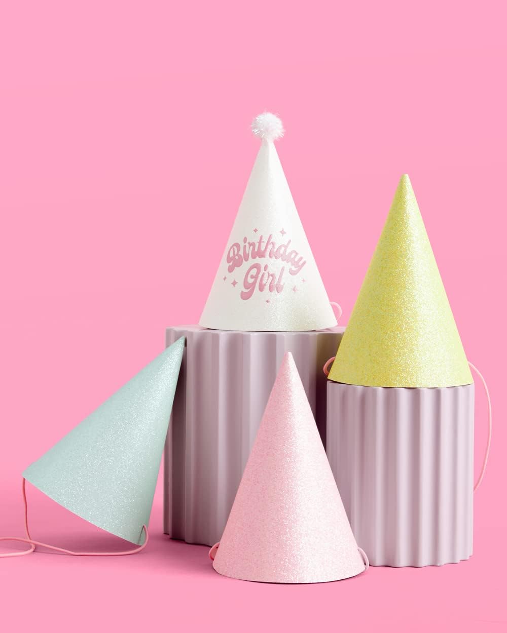Amazon.com: xo, Fetti Birthday Party Hats - Fits Adult + Child - Pastel ...
