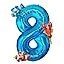 Amazon.com: 40 Inch Under the Sea Blue Number 2 Balloon, Mini Sea ...