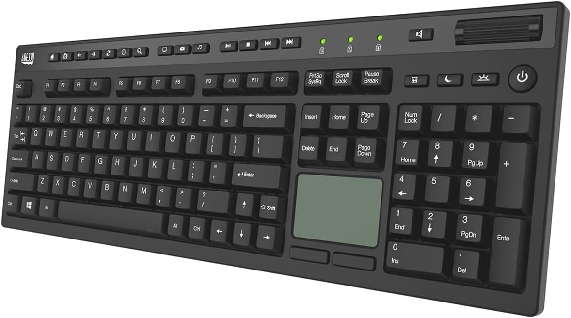 Amazon.com: Adesso EasyTouch 445 Multi-Channel Wired Touchpad Keyboard ...