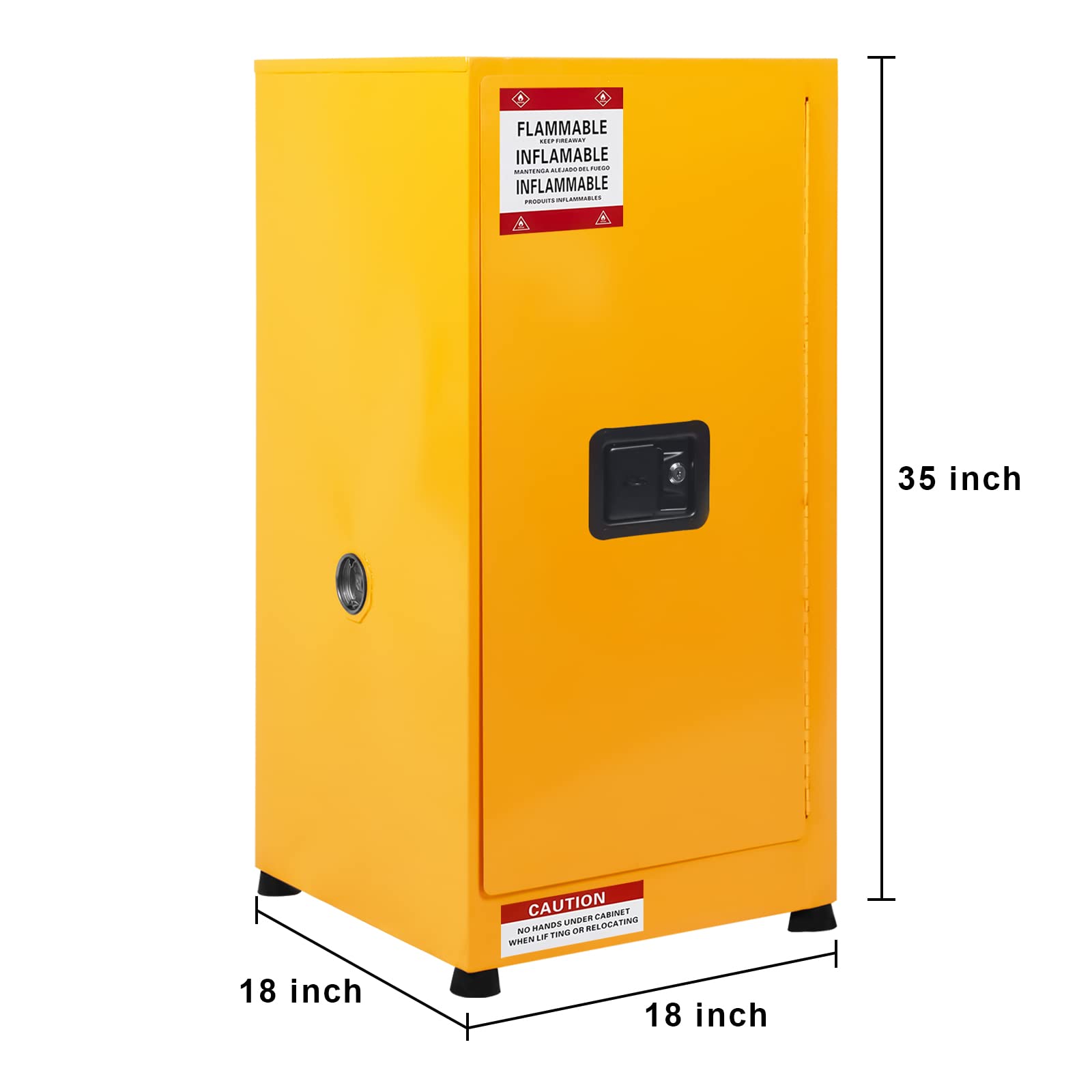 Snapklik.com : Flammable Cabinet 18" X 18" X 35", Galvanized Steel Safe ...