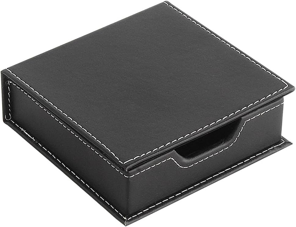 Amazon.com : Luzen 1PC Square PU Leather Self-Stick Note Pad Holder ...