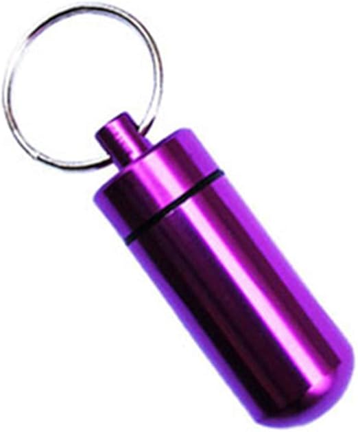 Amazon.com: Purple Pill Organizer Mini Pill Box, Metal Pill Box ...
