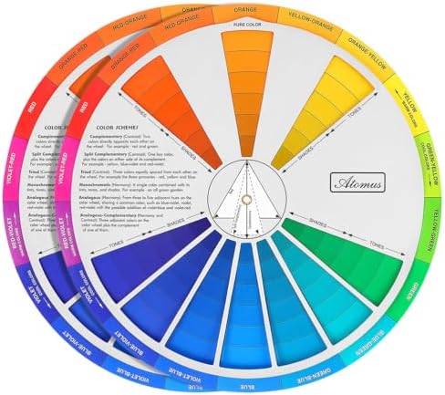 Amazon.com: Tofficu 2pcs Creative Color Wheel, Color Wheels Chart for ...