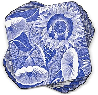 Amazon.com | Spode Blue Italian Collection Coasters | Set of 6 | Cork ...