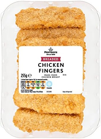 Morrisons Breaded Chicken Fingers, 255g : Amazon.co.uk: Grocery