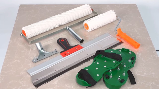Self Leveling Epoxy Floor Kit QWORK Self-Levelling Cement Tool Kit ...