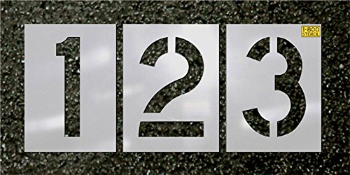 Number Stencil Kit, 12" Tall Numbers, Made by 1-800-Stencil - 1/16 ...