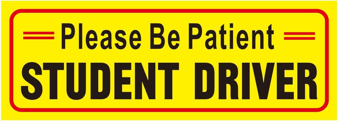 Amazon.com: Please Be Patient Student Driver Car Sticker Magnet ...